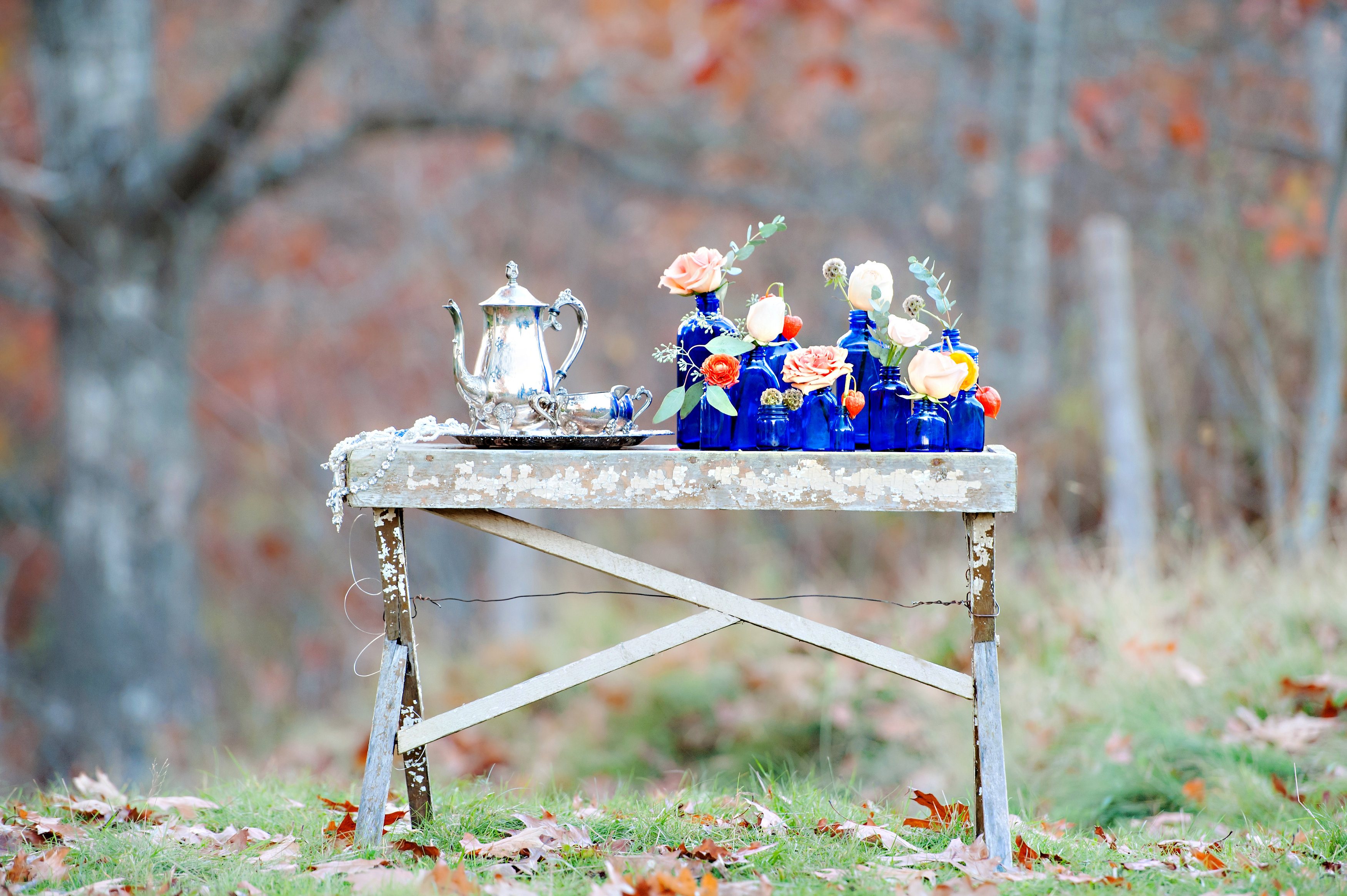 Fall Wedding Inspiration – Blue Willow – Something Borrowed Vintage Rentals